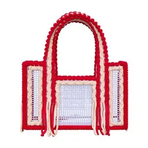 GROWNY Cherry Vanilla Crochet Mesh Tote - Red