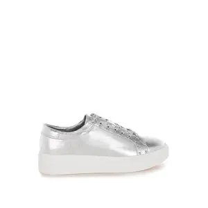 RAG & CO Cincinati Metallic Pleather Chunky Sneakers In By - Silver