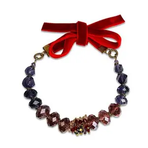 BELLUS DOMINA Purple Gala Beaded Bracelet - Purple/red
