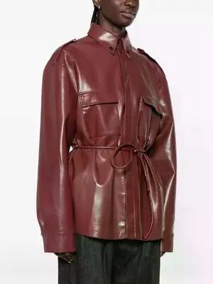 Nanushka Belted Button-down Shirt