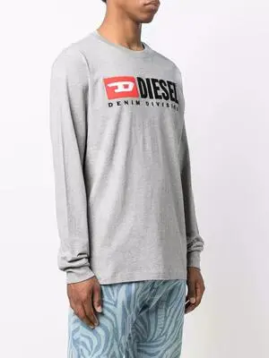 DIESEL® T-just-ls-div Logo-embroidered T-shirt