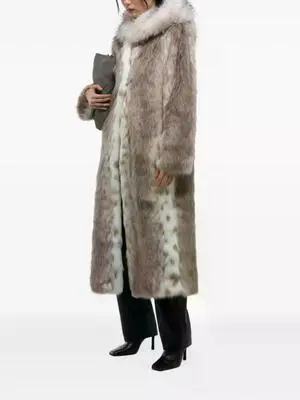 DUCIE Dina Hooded Faux-fur Coat