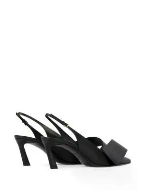 Givenchy Twisted Ribbon Slingbacks Pumps In Leather