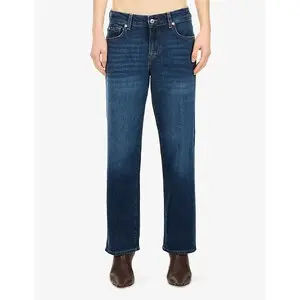 7 For All Mankind Calie Straight Ankle Cotton Denim Jeans