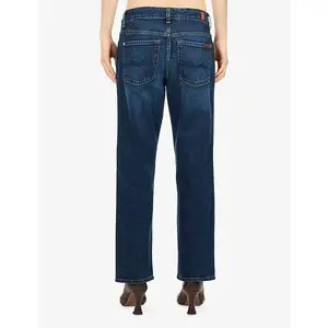 7 For All Mankind Calie Straight Ankle Cotton Denim Jeans