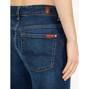 7 For All Mankind Calie Straight Ankle Cotton Denim Jeans