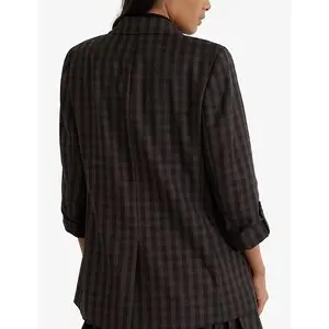REISS Nolah Checked Wool Blazer