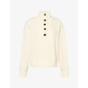 Varley Bronya Button-placket Jersey Sweatshirt - Pristine