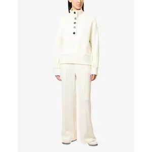 Varley Bronya Button-placket Jersey Sweatshirt