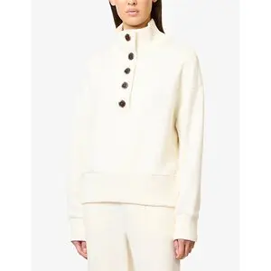 Varley Bronya Button-placket Jersey Sweatshirt