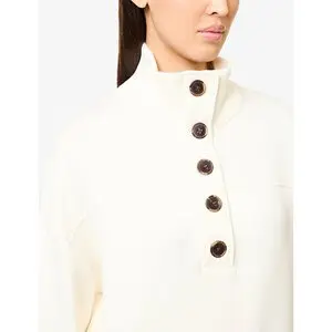 Varley Bronya Button-placket Jersey Sweatshirt