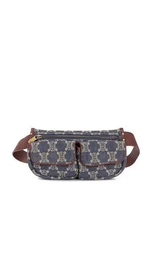 FWRD RENEW Celine Paris Macadam Belt Bag - Blue