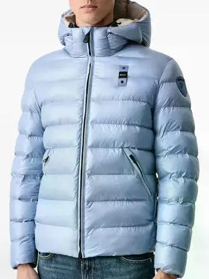 BLAUER. Adams Quilted Hooded Jacket - Blue