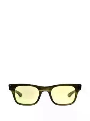 JULIUS TART OPTICAL Boeing Rectangle-frame Glasses - Green