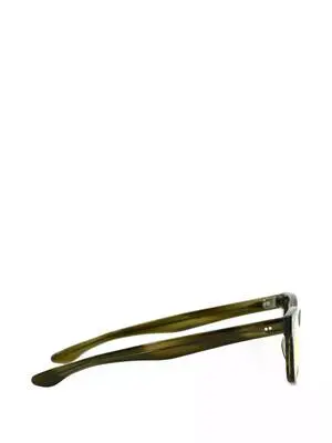 JULIUS TART OPTICAL Boeing Rectangle-frame Glasses - Green
