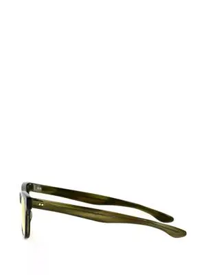 JULIUS TART OPTICAL Boeing Rectangle-frame Glasses - Green
