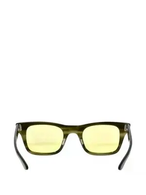 JULIUS TART OPTICAL Boeing Rectangle-frame Glasses - Green
