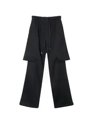 Sacai Layered-design Drawstring Track Pants - Black