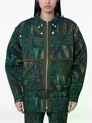KIKO KOSTADINOV Belted High-neck Coat - Green