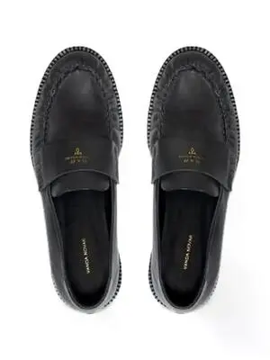 VANDA NOVAK Margot Leather Loafers