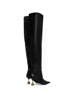 VANDA NOVAK Nicole Leather Knee-high Boots