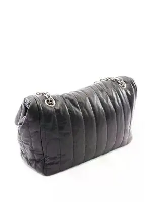 Balenciaga 2010s Small Monaco Quilted Chain Shoulder Bag - Black