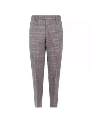 PT TORINO Prince Of Wales Check Wool Trousers - Brown