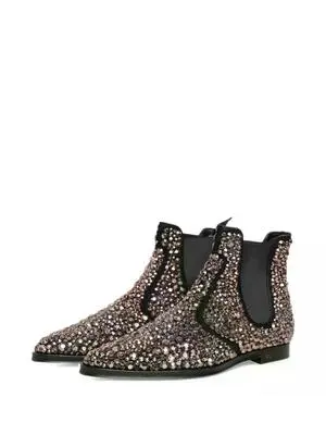 Dolce & Gabbana Crystal-embellished Chelsea Ankle Boots