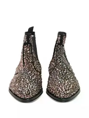 Dolce & Gabbana Crystal-embellished Chelsea Ankle Boots