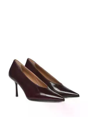 GIULIANO GALIANO Pointed-toe Patent-finish Pumps - Red
