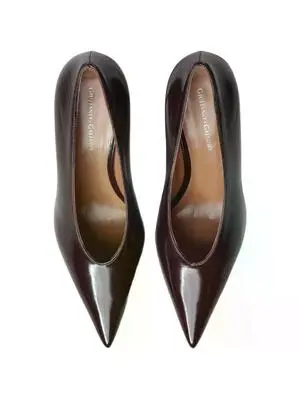 GIULIANO GALIANO Pointed-toe Patent-finish Pumps
