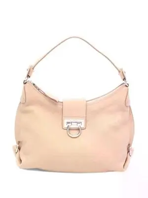 FERRAGAMO 2000s Gancini Shoulder Bag - Neutrals