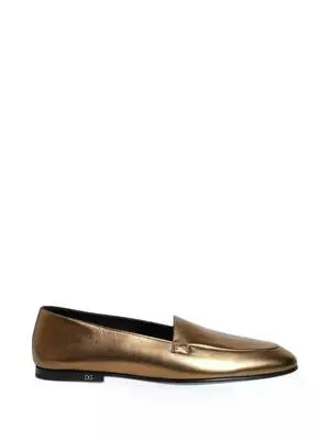 Dolce & Gabbana Dg Logo Loafers - Gold