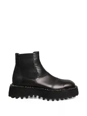 Dolce & Gabbana Leather Panelled Chelsea Boots - Black