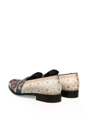 Dolce & Gabbana Multicolor Fruit Print Velvet Loafers