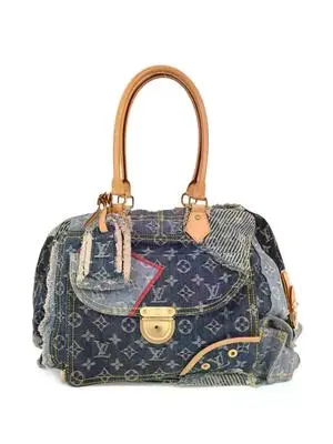 LOUIS VUITTON Patchwork Monogram Denim Tote Bag - Blue