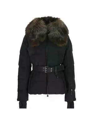 Moncler Sioule Shearling-collar Belted Ski Jacket - Black