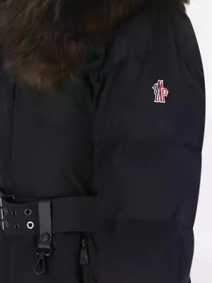 Moncler Sioule Shearling-collar Belted Ski Jacket
