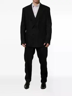 Dolce & Gabbana Double-breasted Linen Suit - Black