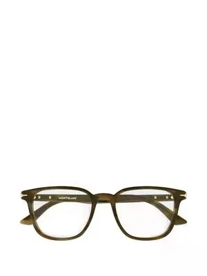 Montblanc Square-frame Glasses - Green