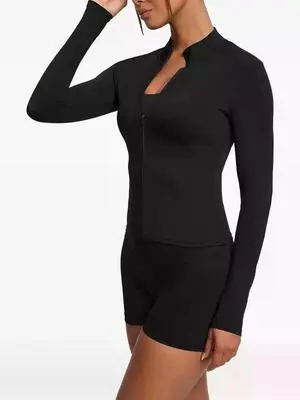 BETTERME High-neck Zip-up Cropped Track Jacket