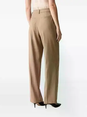 MORGAN Pinstripe Button-detail Trousers