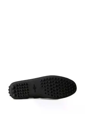 Car Shoe Suede Penny-strap Loafers - Brown