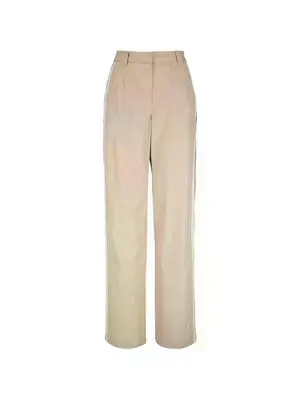 TWP Isabelle Side-stripe Straight-leg Trousers - Neutrals