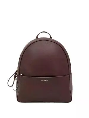 COCCINELLE Nory Grained-leather Backpack - Red