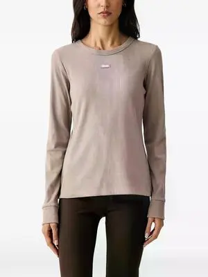 Dkny Ribbed Long-sleeve T-shirt - Grey