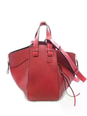 Loewe 2000s Small Hammock Leather Tote Bag - Red