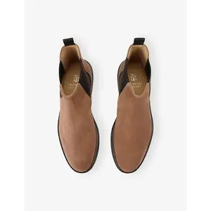 Brunello Cucinelli Tapered Suede Chelsea Boots