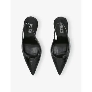 Paris Texas Lidia 105 Embossed Leather Sling-backs