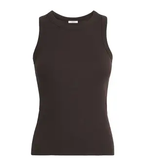JOSEPH Stretch-cotton Yeux Tank Top - Brown